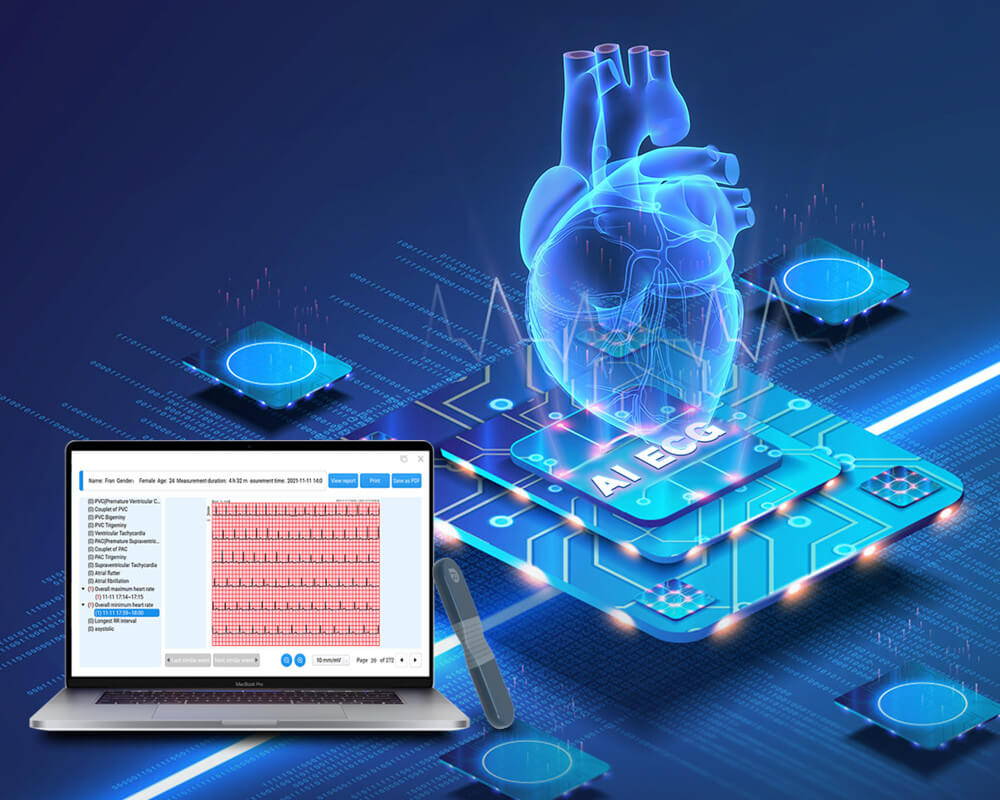 24-Hour ECG Monitor with AI Analysis - Screen for Heart Problems All Day Long – MDcubes
